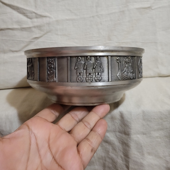 Konge | Art | Konge Pewter Bowl With Viking Scenes Norwegian | Poshmark